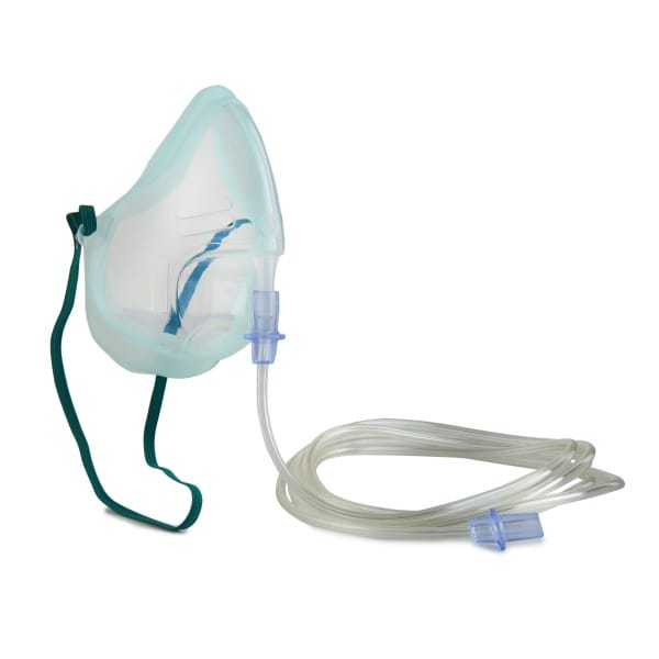 Oxygen Mask with Tubing - Adult (Medium Concentration) - SOS Oxygen